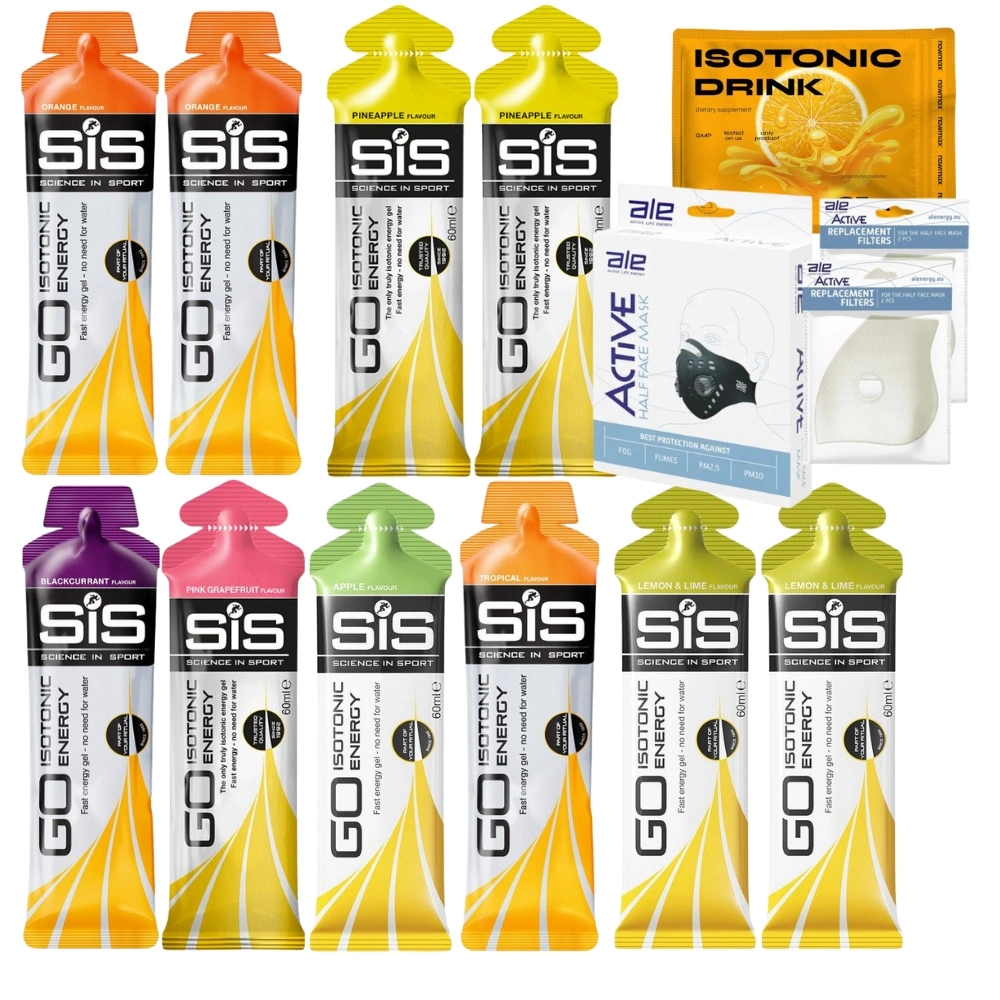 SIS Go Isotonic Energy 60 ml nowmax® Isotonic Drink 25 g + Półmaska ...