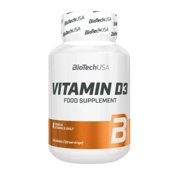 BIOTECH Vitamin D3 50mcg 120 tabl - cena 52,99 zł | Sklep.sport-max.pl