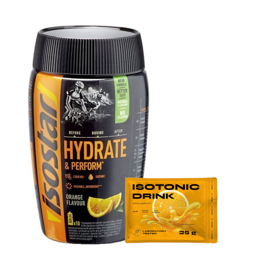 ISOSTAR Koncentrat 400 g + ECOMAX Isotonic Drink 25 g - cena 14,90 zł | Sklep.sport-max.pl